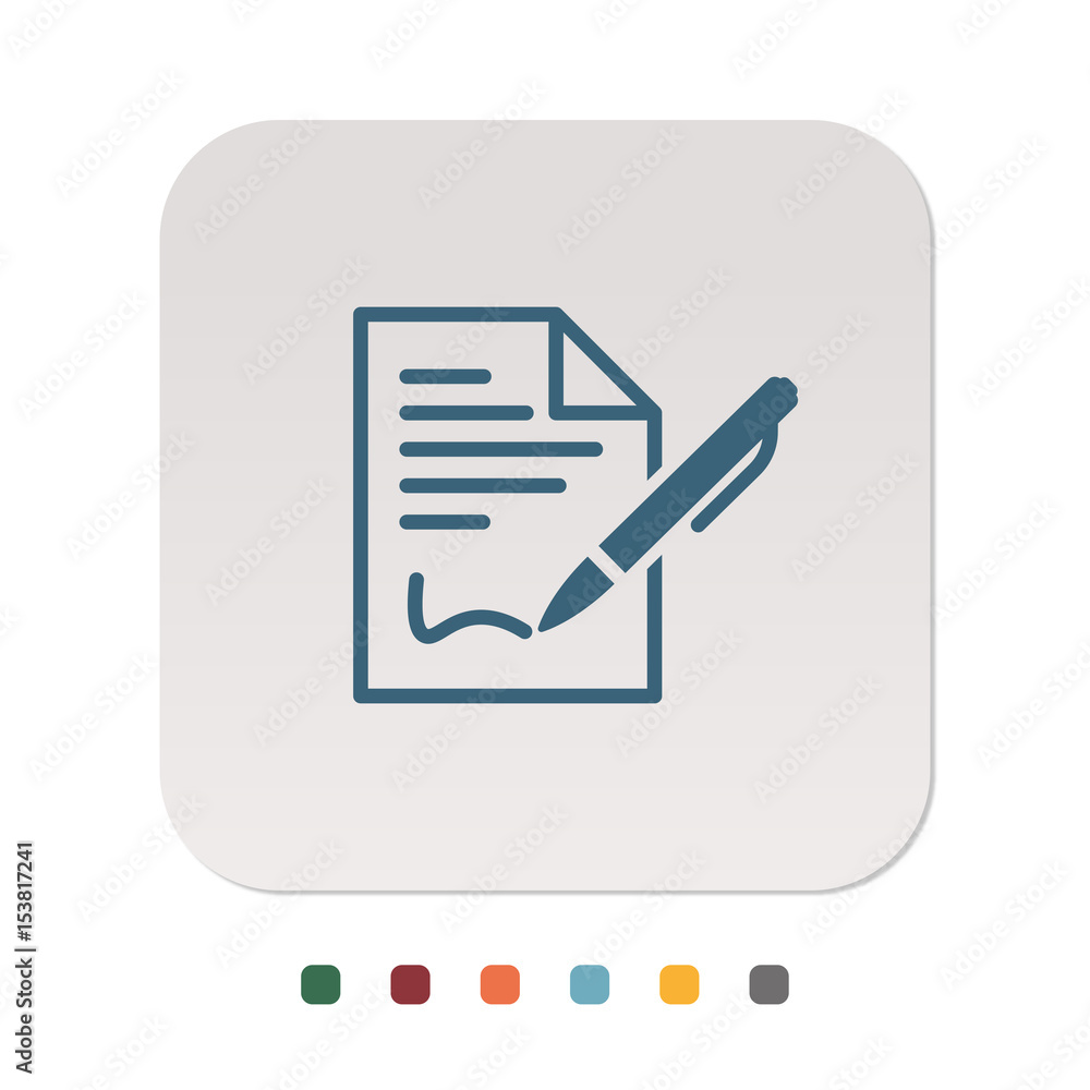 Papier Icon - Vertrag Stock-Vektorgrafik | Adobe Stock