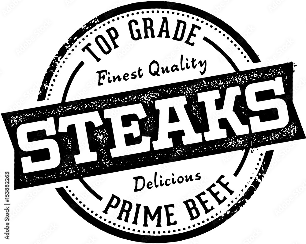 Prime Steaks Butcher Shop Sign Stock Vector | Adobe Stock
