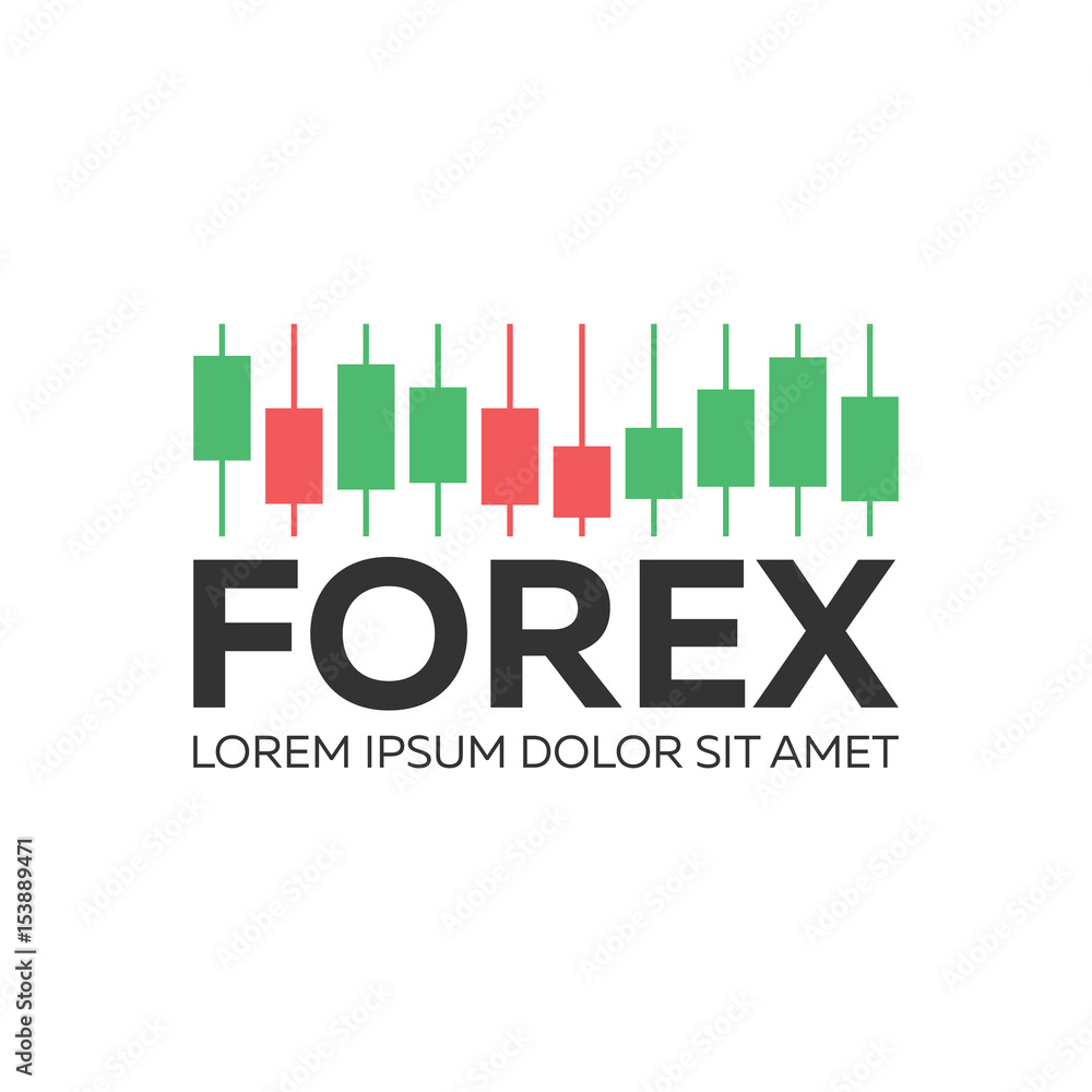 Logo Candlestick trading chart analyzing in forex stock market. Stock ...