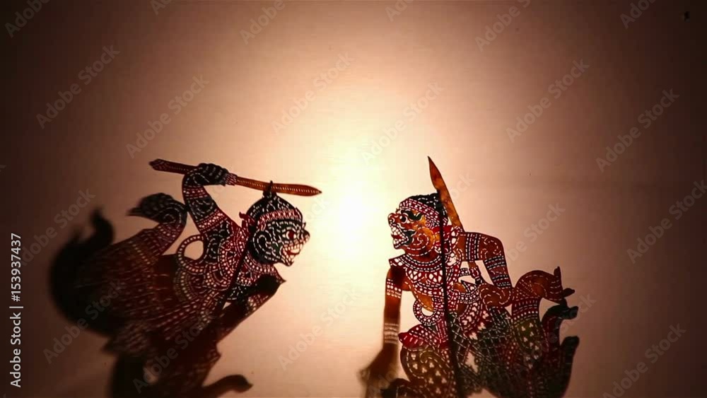 Thai shadow puppet show:Shadow play which is also known as shadow ...