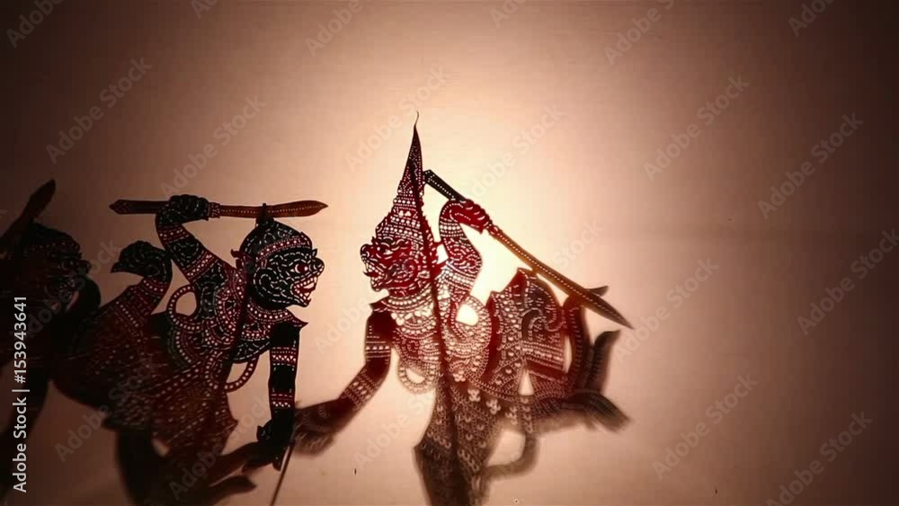 Thai shadow puppet show:Shadow play which is also known as shadow ...