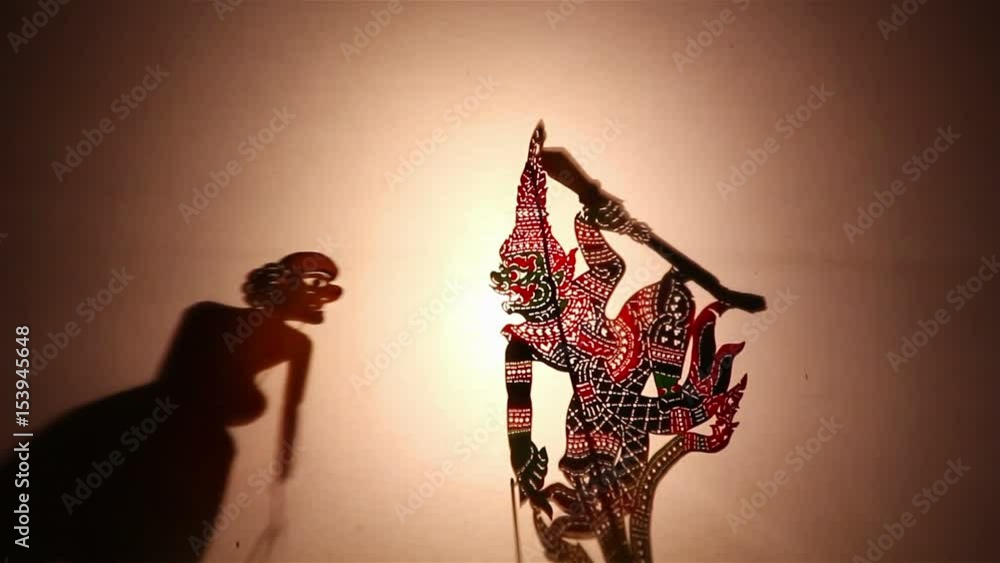 Thai shadow puppet show:Shadow play which is also known as shadow ...