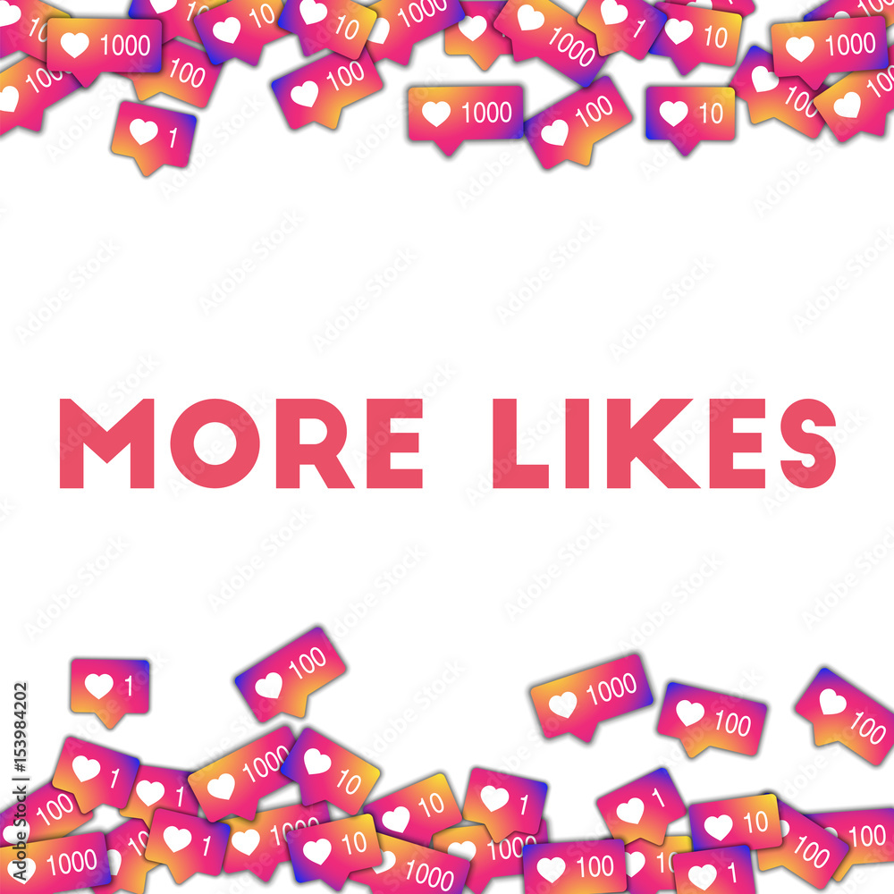 More likes. Social media icons in abstract shape background with ...