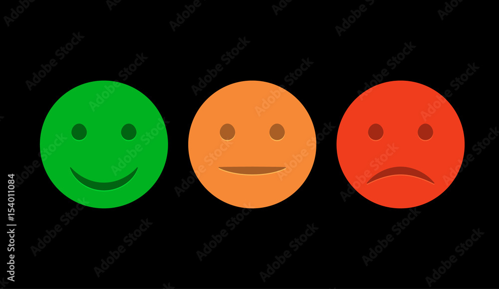 Smiley icon set. Emoticons positive, neutral and negative. Vector ... Smiley icon set. Emoticons positive, neutral and negative. Vector ...