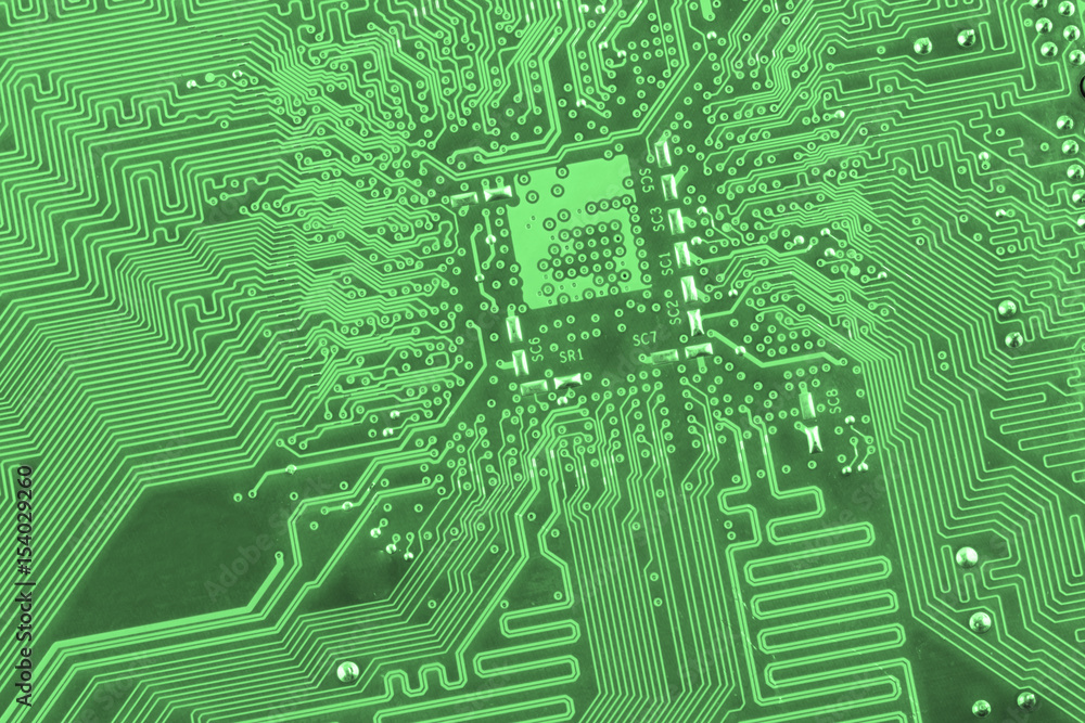 Circuit board. Electronic computer hardware technology. Motherboard ...