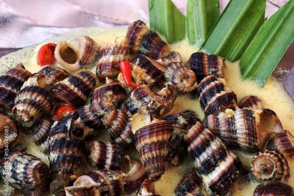 Siput Masak Lemak - Traditional Malay Cuisine. snails cook with ...