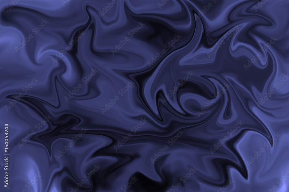 Digital blurred indigo background with spread liquify flow for design ...