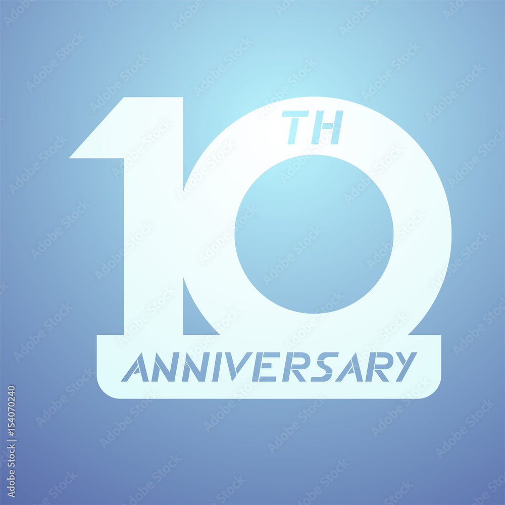 10th anniversary symbol Stock Vector | Adobe Stock