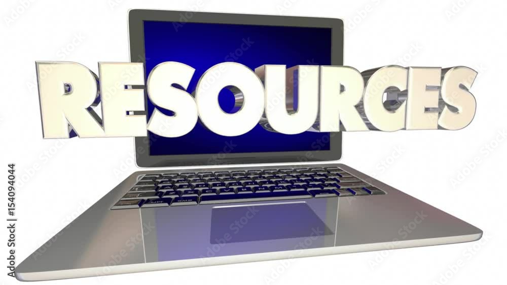 Online Resources Laptop Computer Digital Internet Information 3d ...