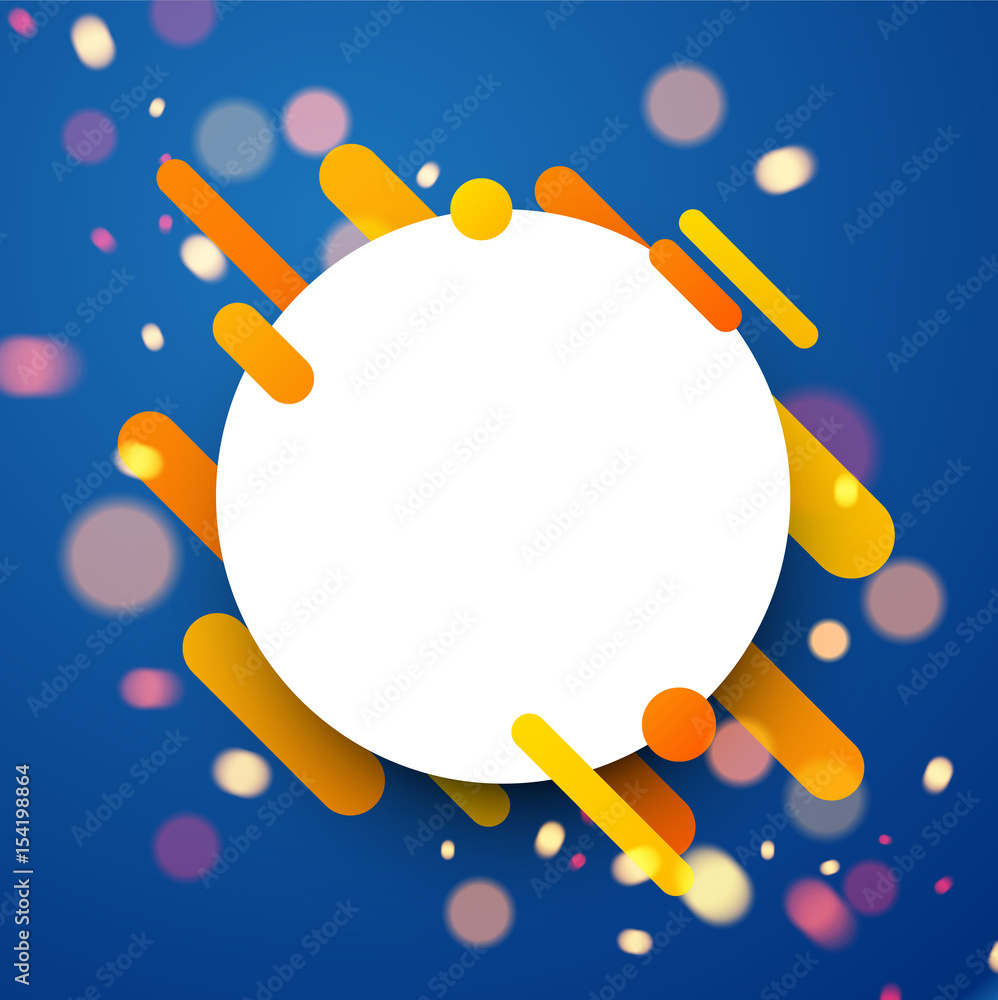Colorful round background on blue. Stock Vector | Adobe Stock