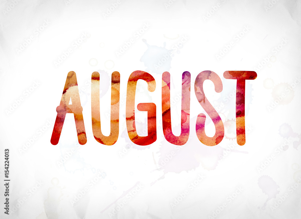 August Word Art