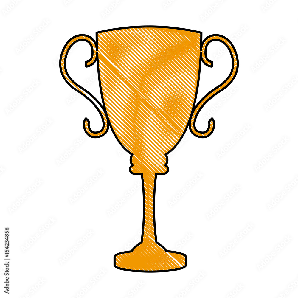 drawing trophy award sport winner element vector illustration Stock ...