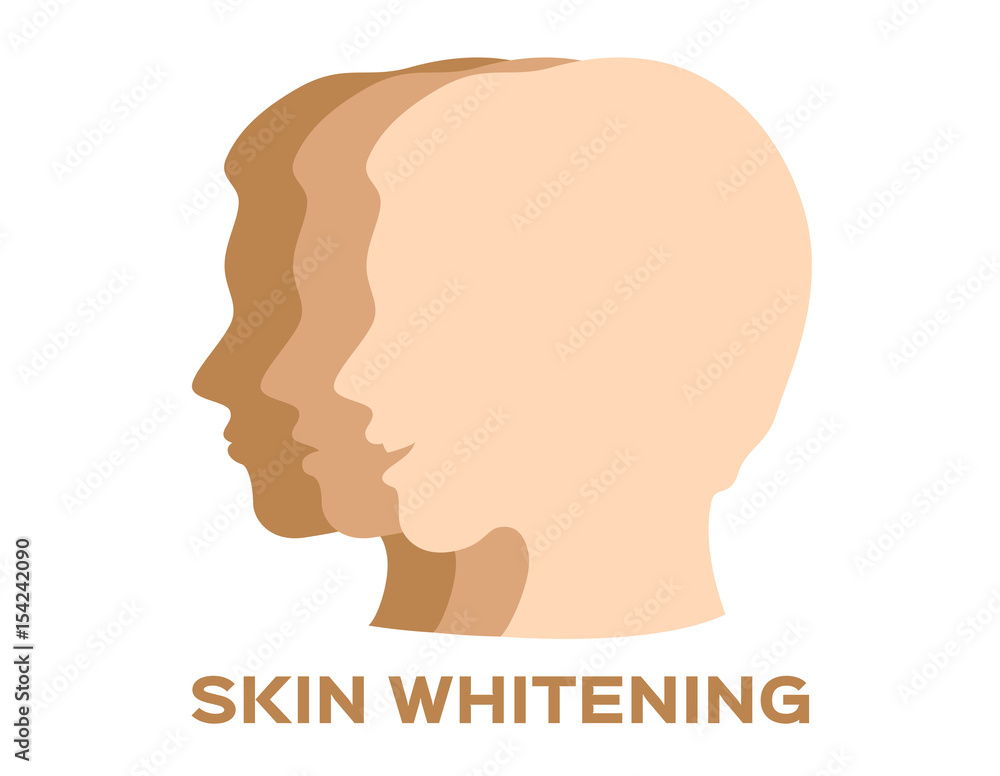 skin whitening icon and vector . dark turn to white Stock Vector ...