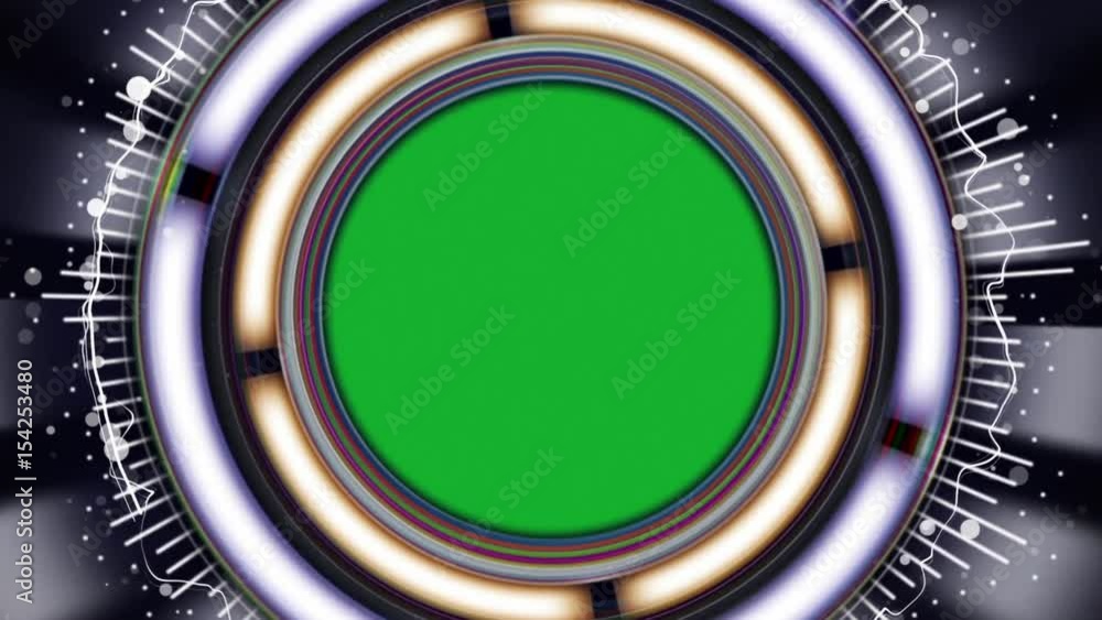 HUD Spectrum Animation STILL with Green Screen, Abstract Technology ...