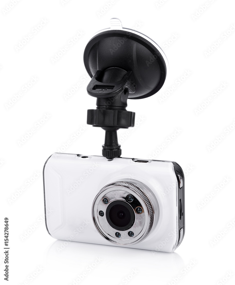 Car camera video recorder isolated on white background Stock Photo ...