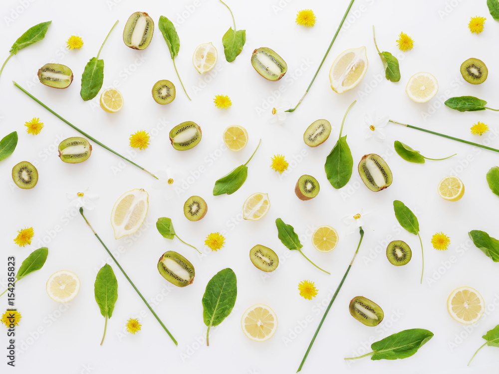 Fruit pattern. Cut fruit on a white background. Citrus in the cut. Food ...