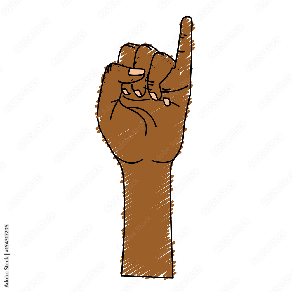 cute hand with pinky up symbol Stock Vector | Adobe Stock