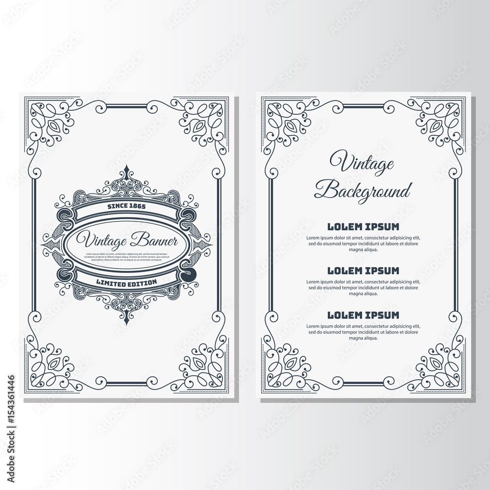 Vintage flyer background Design Template Stock Vector | Adobe Stock