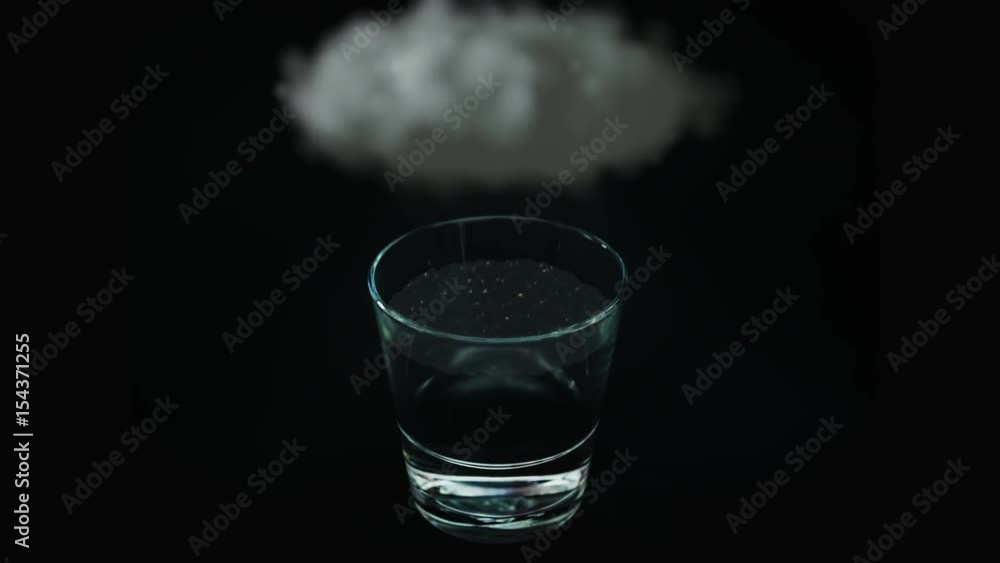 Hurricane in glass of water with lightning dark 4K (loop) Tempest in ...