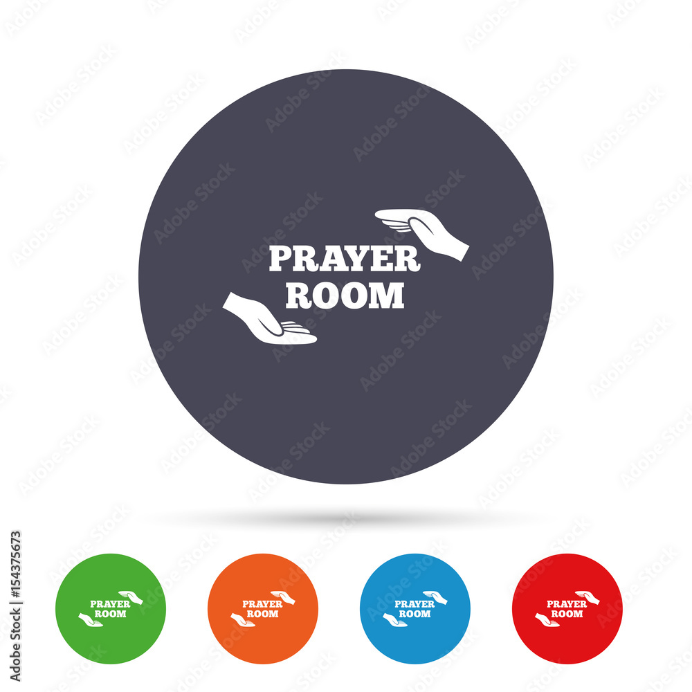Prayer room sign icon. Religion priest symbol. Stock Vector | Adobe Stock
