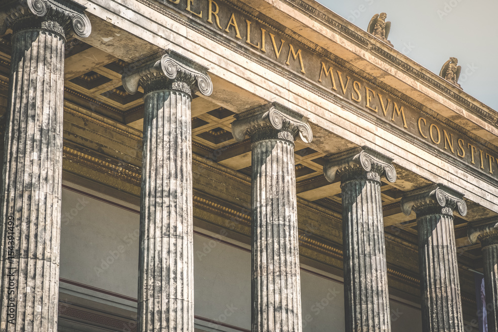 People in front of the „Altes Museum“ (german for Old Museum) on Museum ...