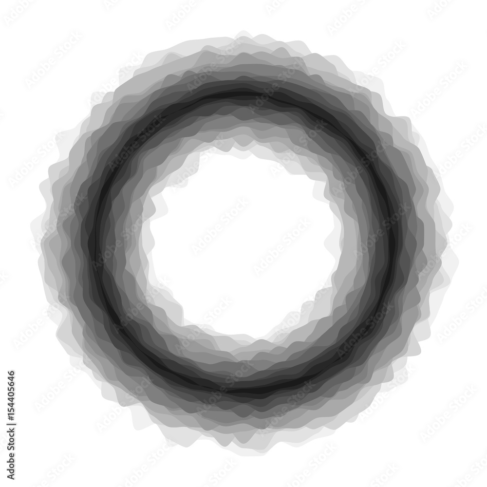 Black hole with waves effect and space for text. Isolated vector ...