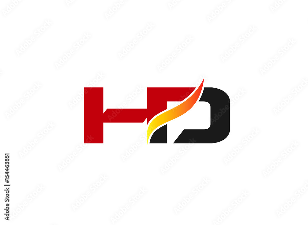 HD Logo. Vector Graphic Branding Letter Element Stock Vector | Adobe Stock