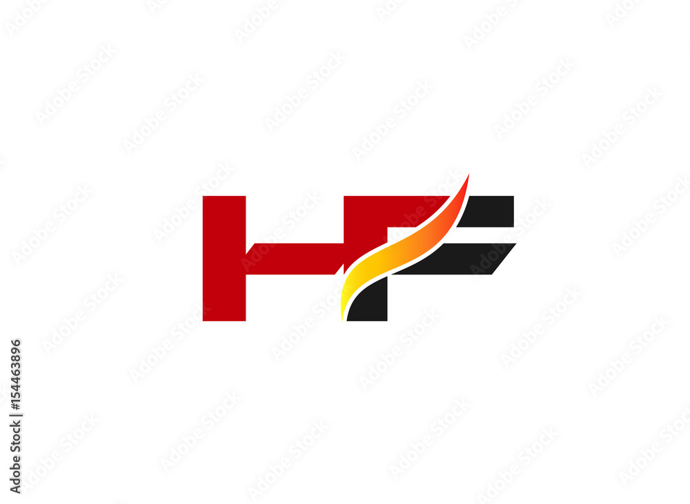 HF Logo. Vector Graphic Branding Letter Element Stock Vector | Adobe Stock