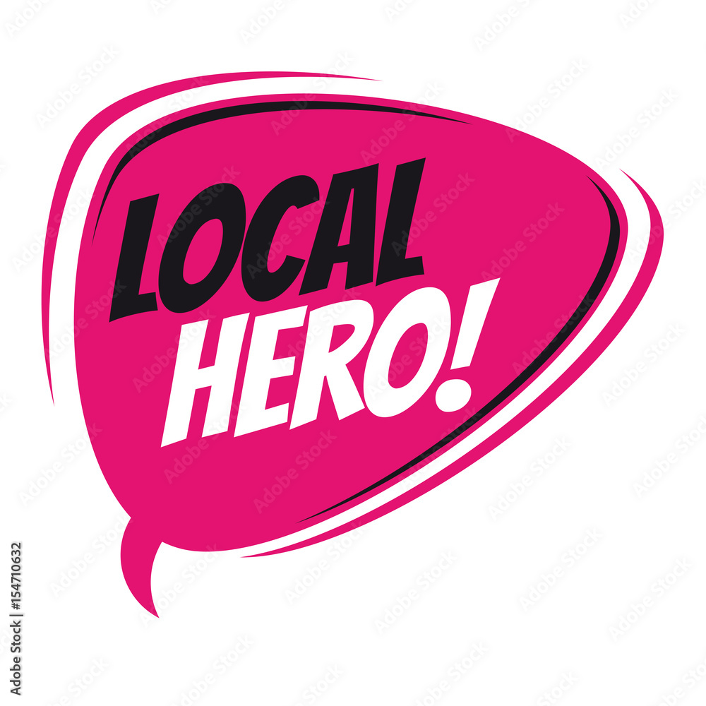 local hero retro speech bubble Stock Vector | Adobe Stock