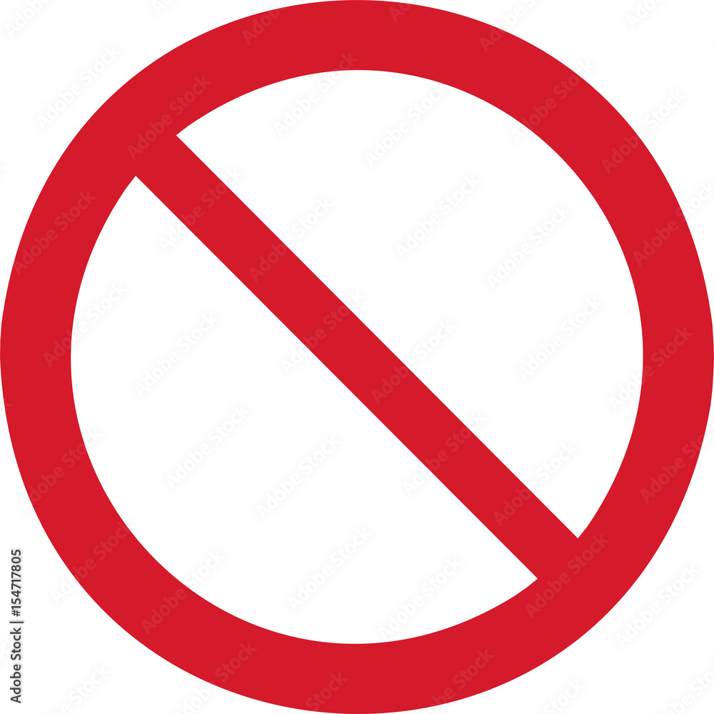 ISO 7010 P001 General prohibition sign Stock Vector | Adobe Stock