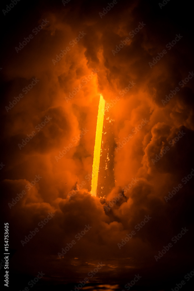 Lava flow in Hawaii Stock Photo | Adobe Stock