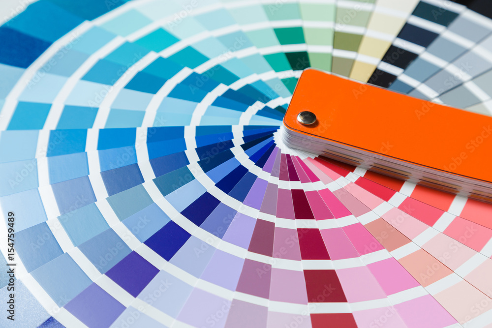 Open color palette swatches. Close-up Stock Photo | Adobe Stock