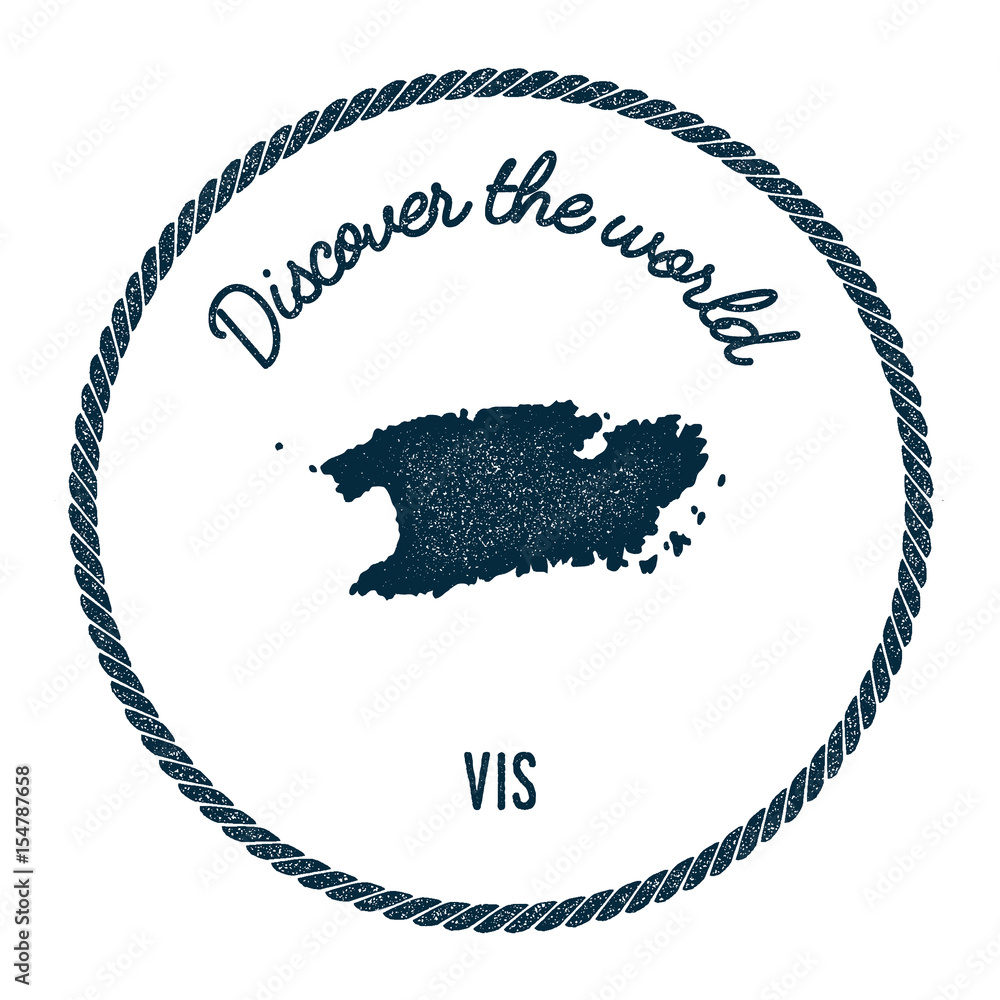 Vis map in vintage discover the world insignia. Hipster style nautical ...