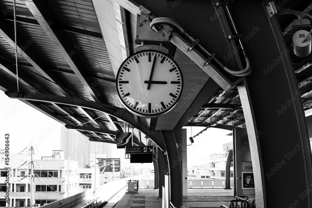 Timetable at the Central Station, Clock in the railway station. Clock ...