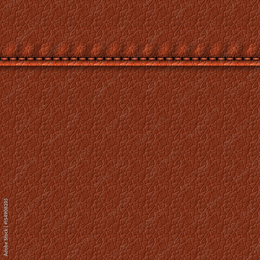 Photo & Art Print Realistic leather texture with a seam, Sergey Bogdanov