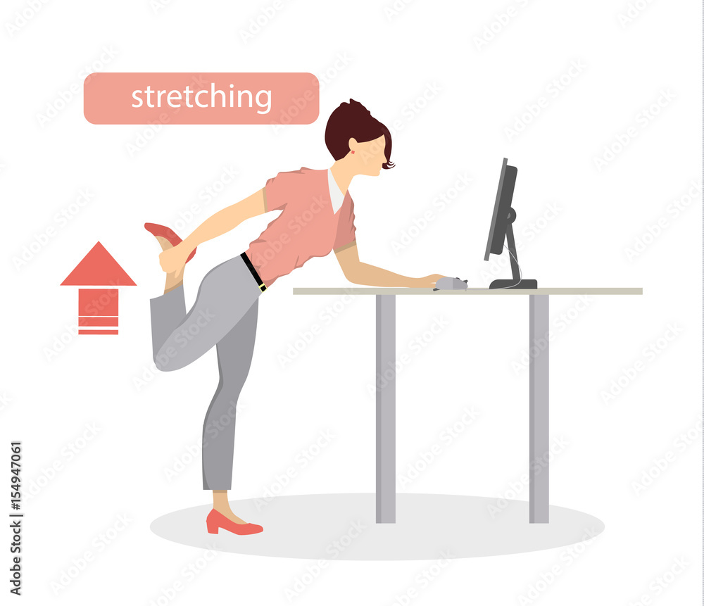 Sport exercises for office. Stock Vector | Adobe Stock