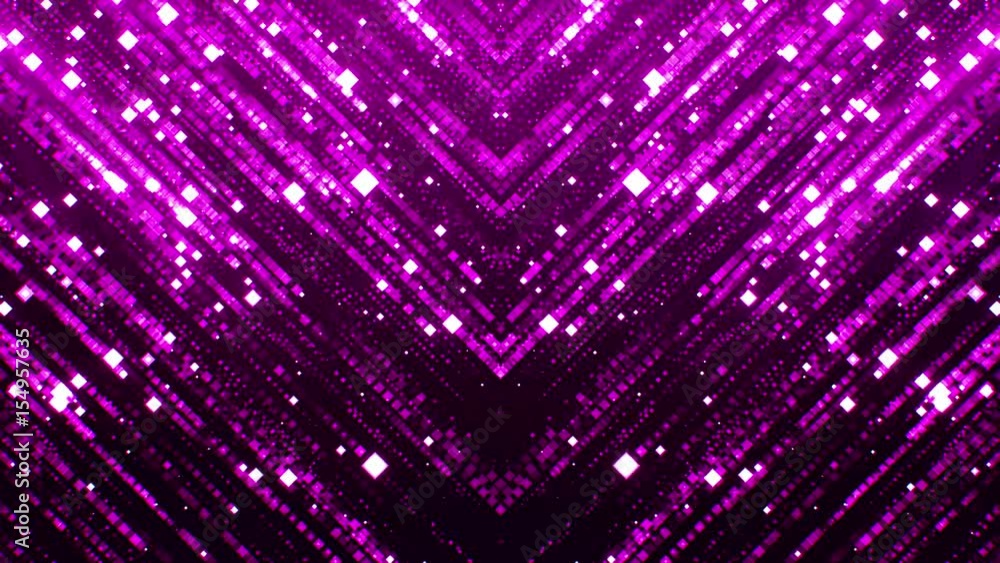 Abstract computer animated background with igniting purple lights ...