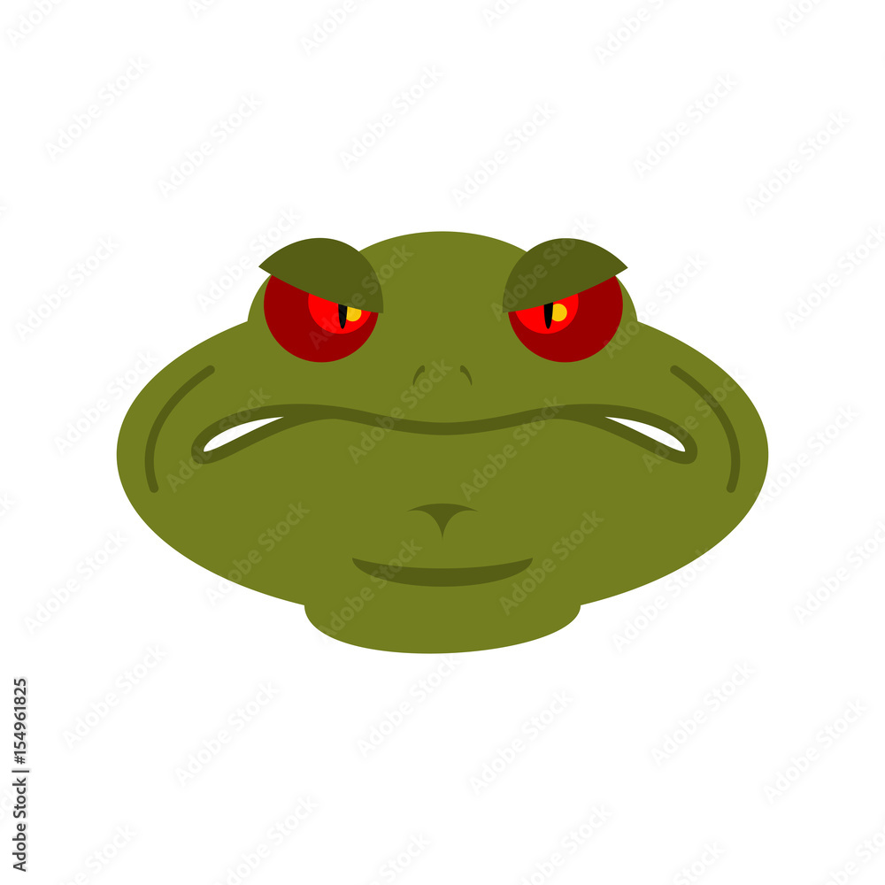 Frog angry emoji. toad Avatar evil amphibious. Emotion Reptile Face ...