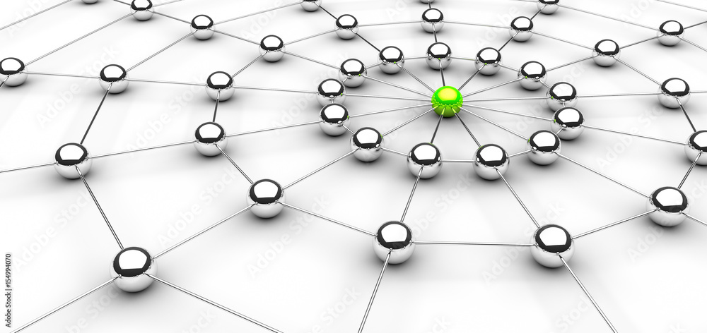 Zentraler Server oder Knotenpunkt Stock Illustration | Adobe Stock