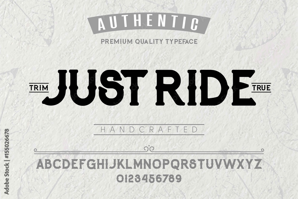 Font.Alphabet.Script.Typeface.Label. Just Ride typeface.For labels and ...