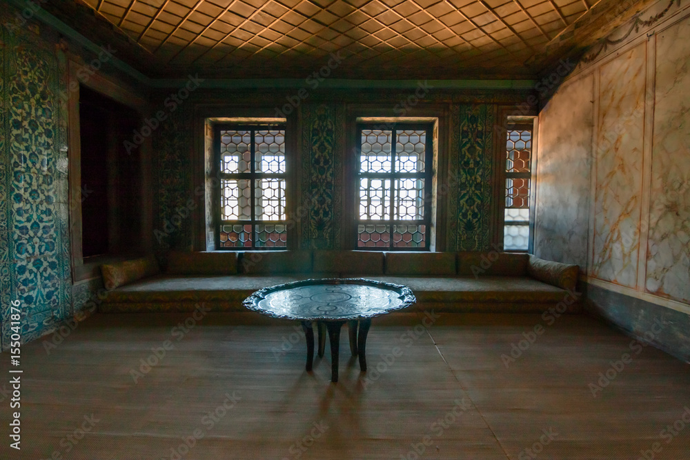 Harem buildings in the "Topkapi" palace, rich in precious decorations ...