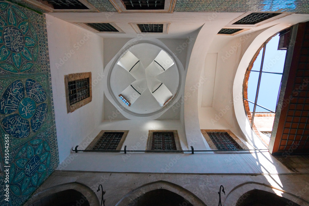 Harem buildings in the "Topkapi" palace, rich in precious decorations ...