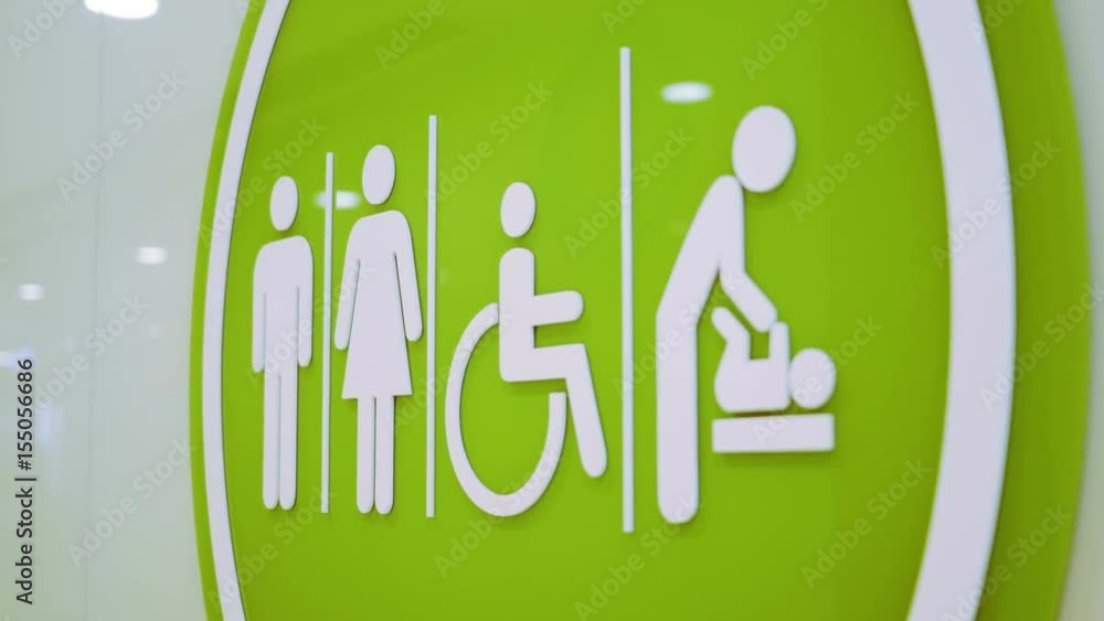 Restroom and Toilet Access Sign. Sign of toilet or restroom access for ...