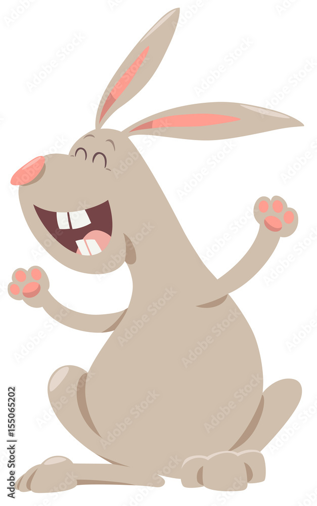 happy rabbit animal character Stock Vector | Adobe Stock