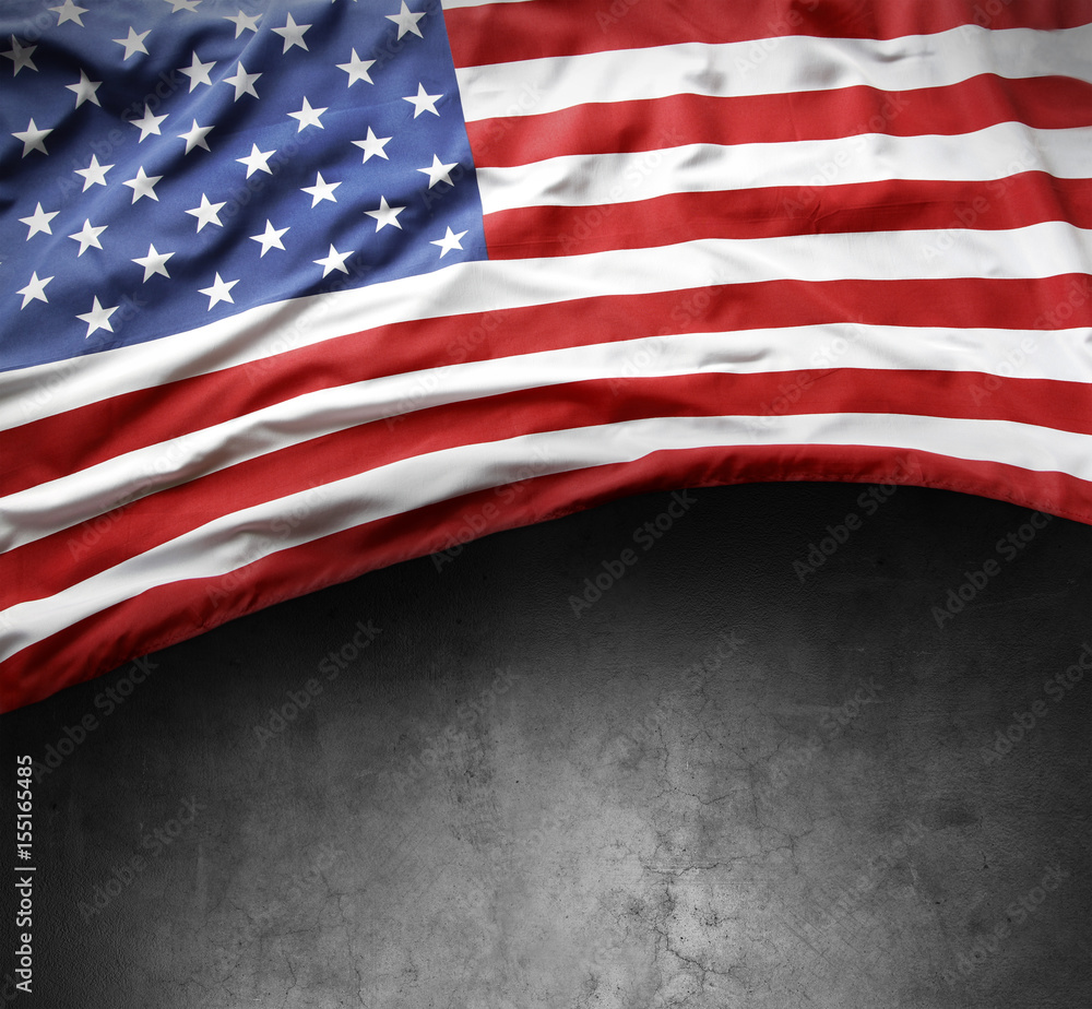 USA flag on grey Stock Photo | Adobe Stock
