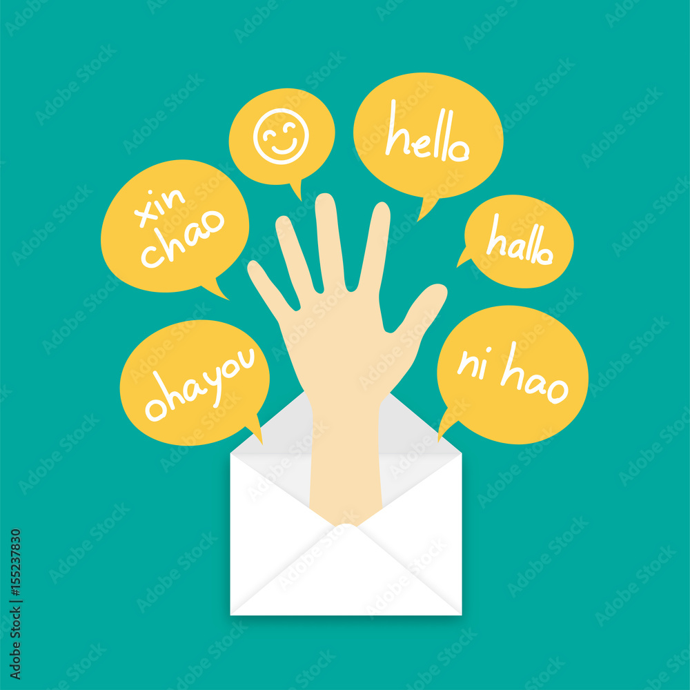 You got mail concept idea hand pop up from mail illustration and hello ...