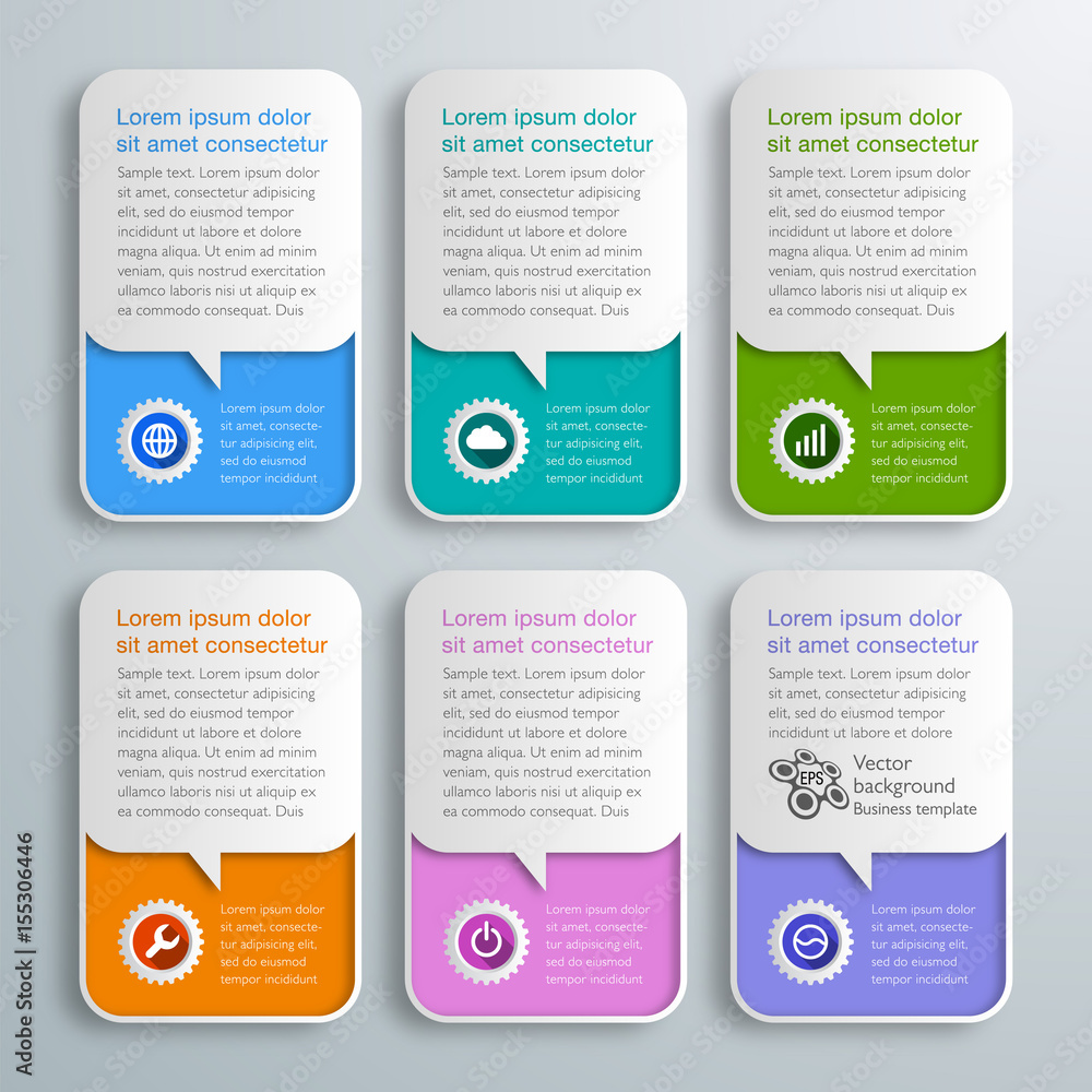 Infographics Web Banner & Label Design Stock Vector | Adobe Stock