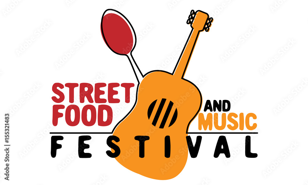 Food and music festival logo Stock Vector | Adobe Stock