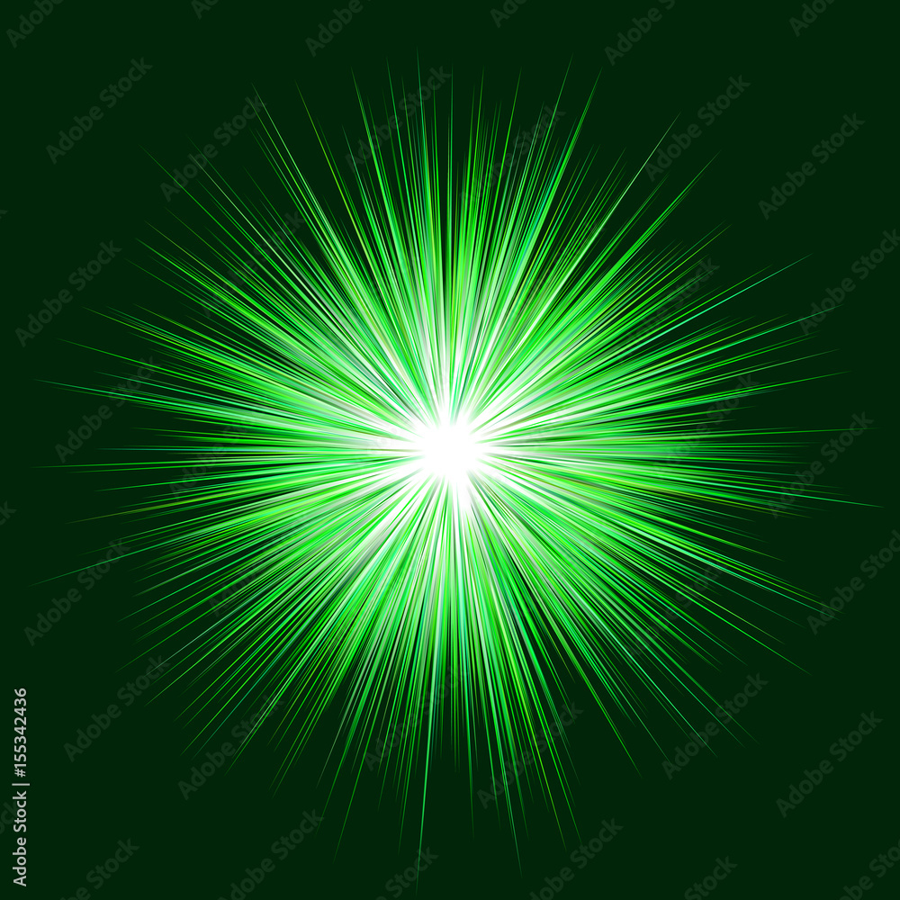 Abstract green explosion design background vector Stock Vector | Adobe ...
