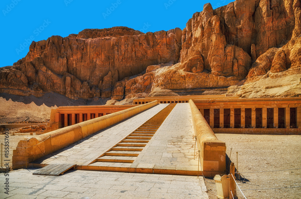 Travel in Egypt. Luxor. Deir el-Bahari (Deir el-Bahri). The Mortuary ...